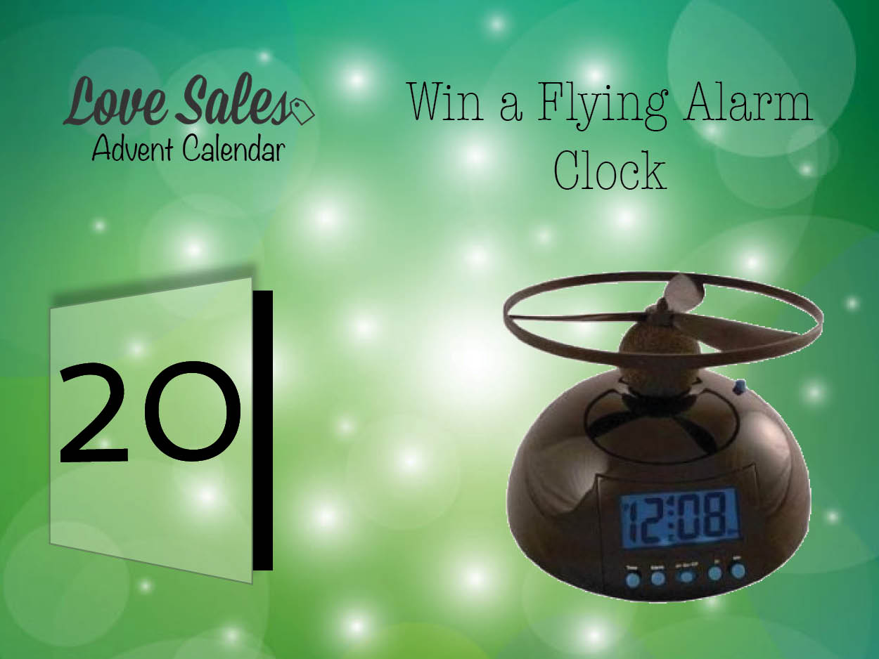 Win a flying alarm clock - Day 20 Advent Giveaway